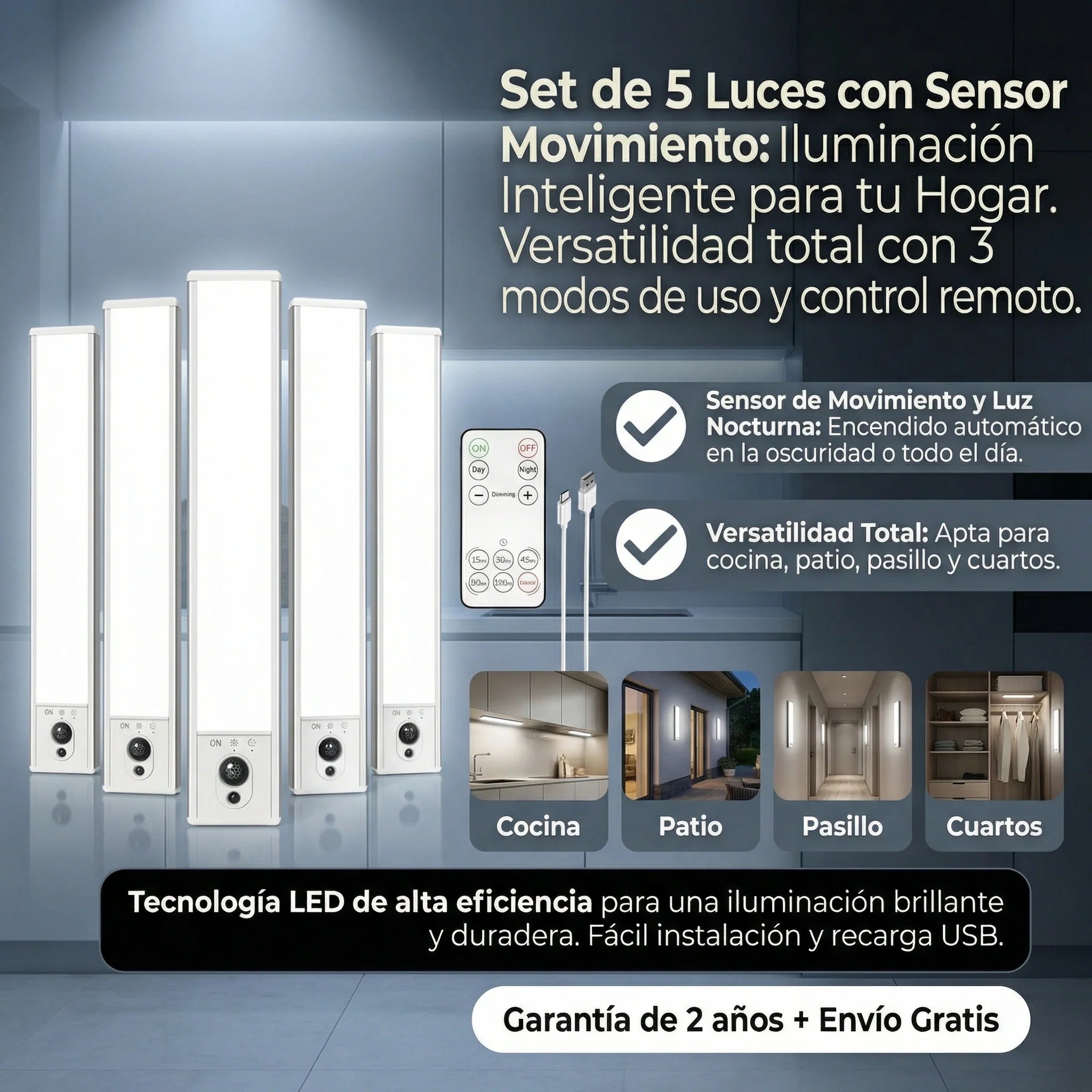 LumiSense Pro — Luz LED con Sensor de Movimiento – Equilibrium